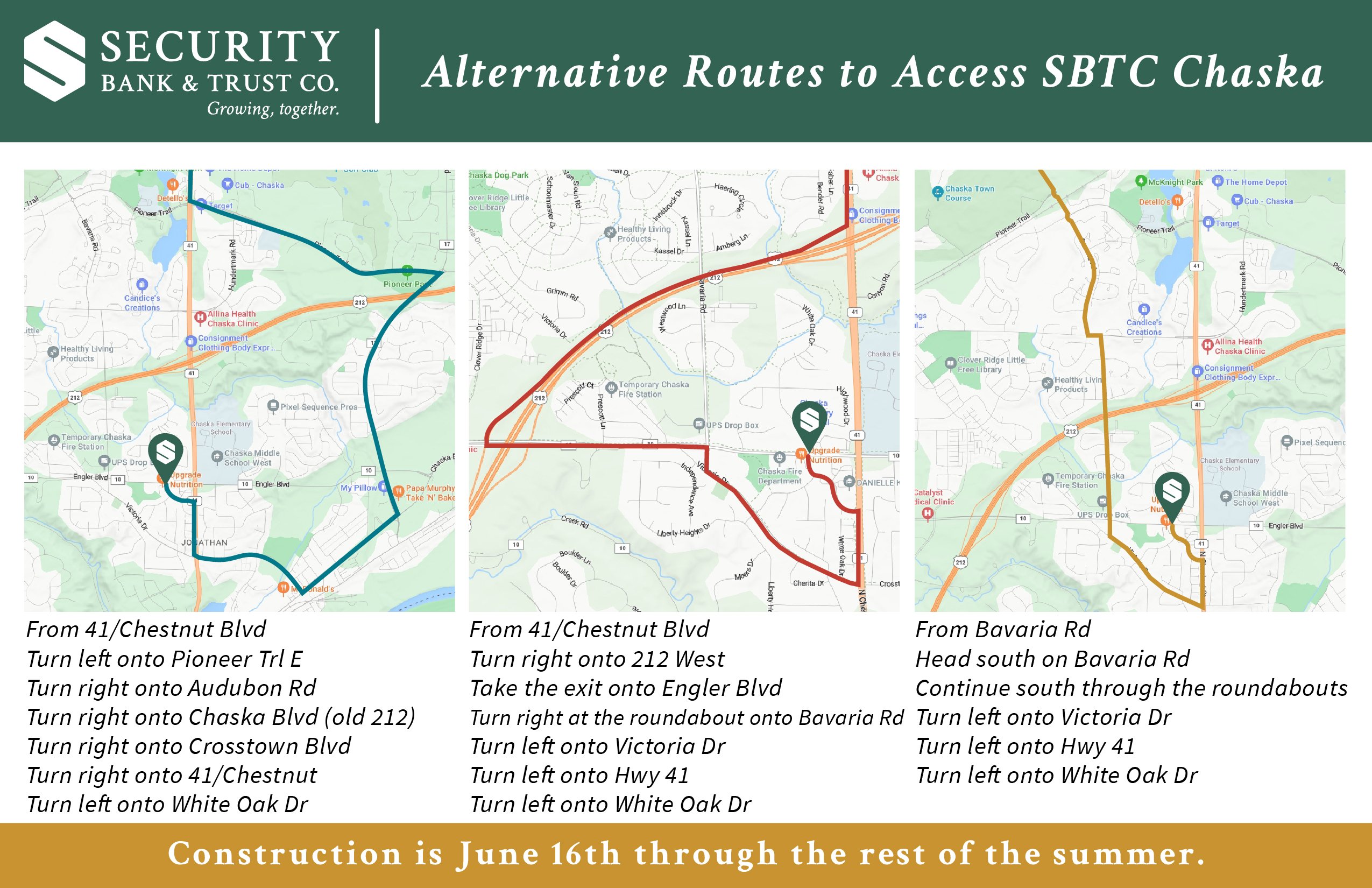 Location & Hours | Security Bank & Trust Co.